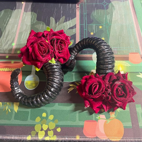 Hand Crafted | Hair | Rose Horned Clips | Poshmark